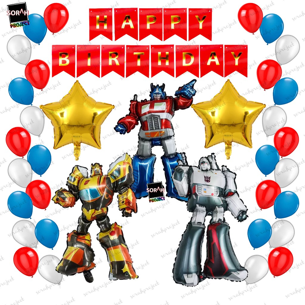 Transformers 36 pieces birthday optimus bumble bee megatron decoration ...