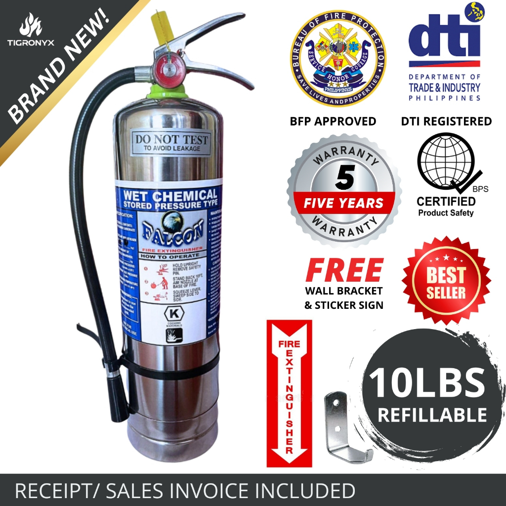 Fire Extinguisher Class K 10lbs (Wet Chemical) | Shopee Philippines