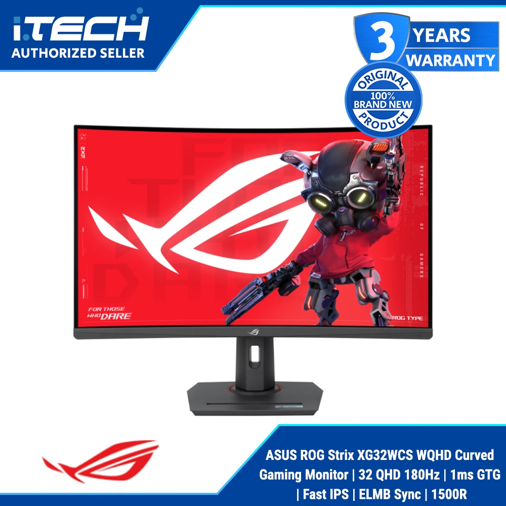 ASUS ROG Strix XG32WCS | XG32WCS-J WQHD Curved Gaming Monitor | 32inch ...