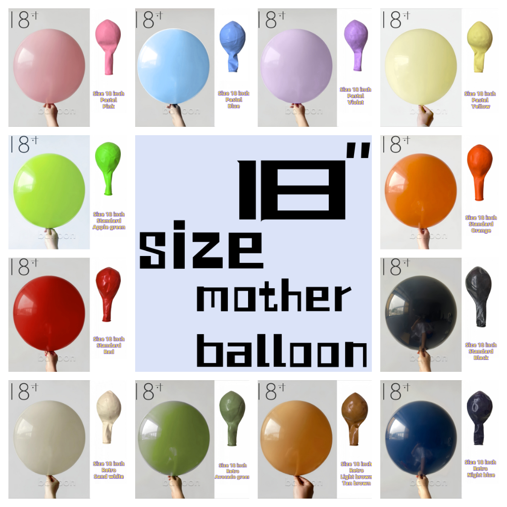 Size 18 Inches Standard Retro Pastel Balloons Decoration Birthday Party ...