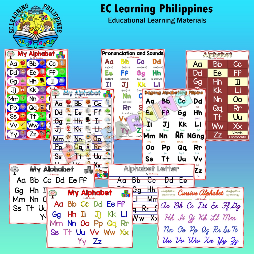 ALPHABET (ABC) Laminated Educational Wall chart and Poster for Kids ...