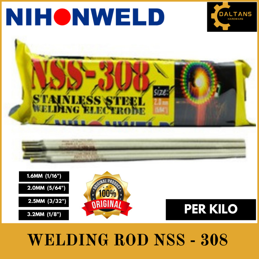NSS-308 NIHONWELD STAINLESS WELDING ROD SOLD PER 1 KILO ORIGINAL | Shopee Philippines