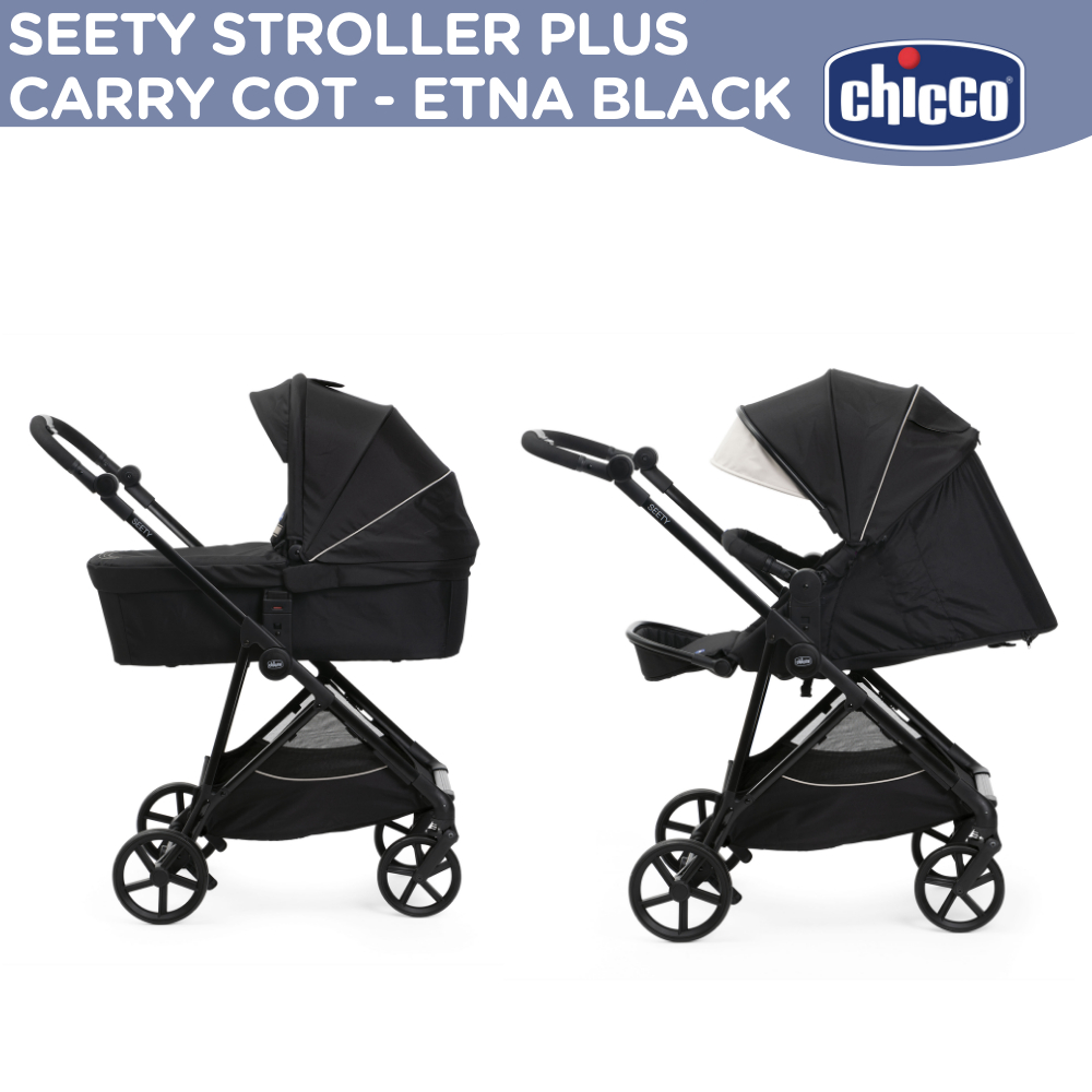 Chicco Seety Stroller with Carry Cot - Etna Black | Shopee Philippines