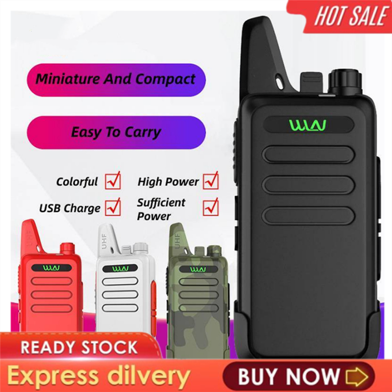 WLN KD-C1 5W 16 Channel UHF 400-470MHz Two-Way Walkie Talkie Radio (1pc ...