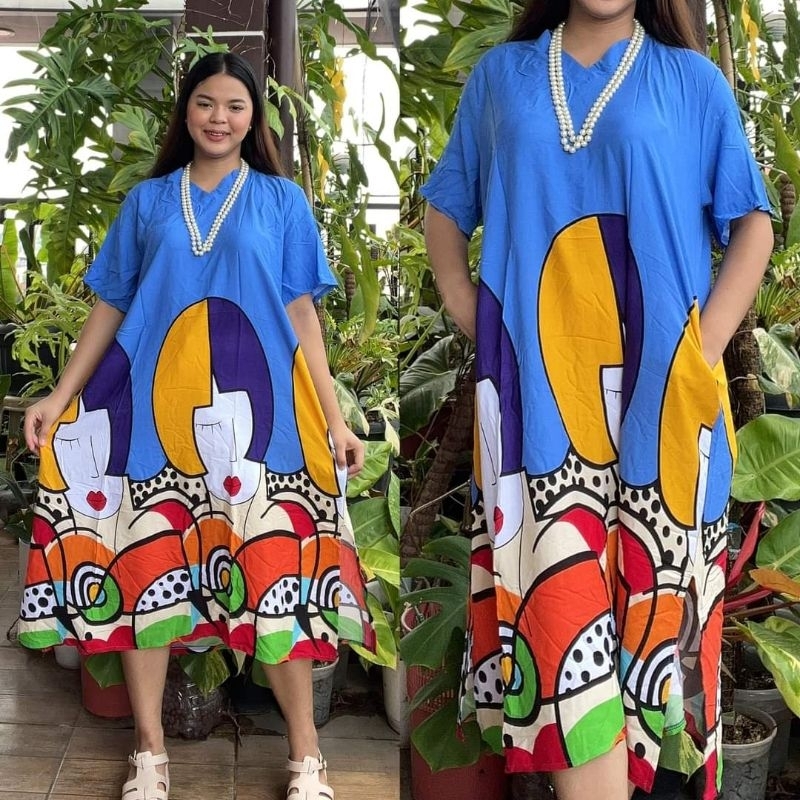 Bini dress CHALLIS FABRIC | Shopee Philippines