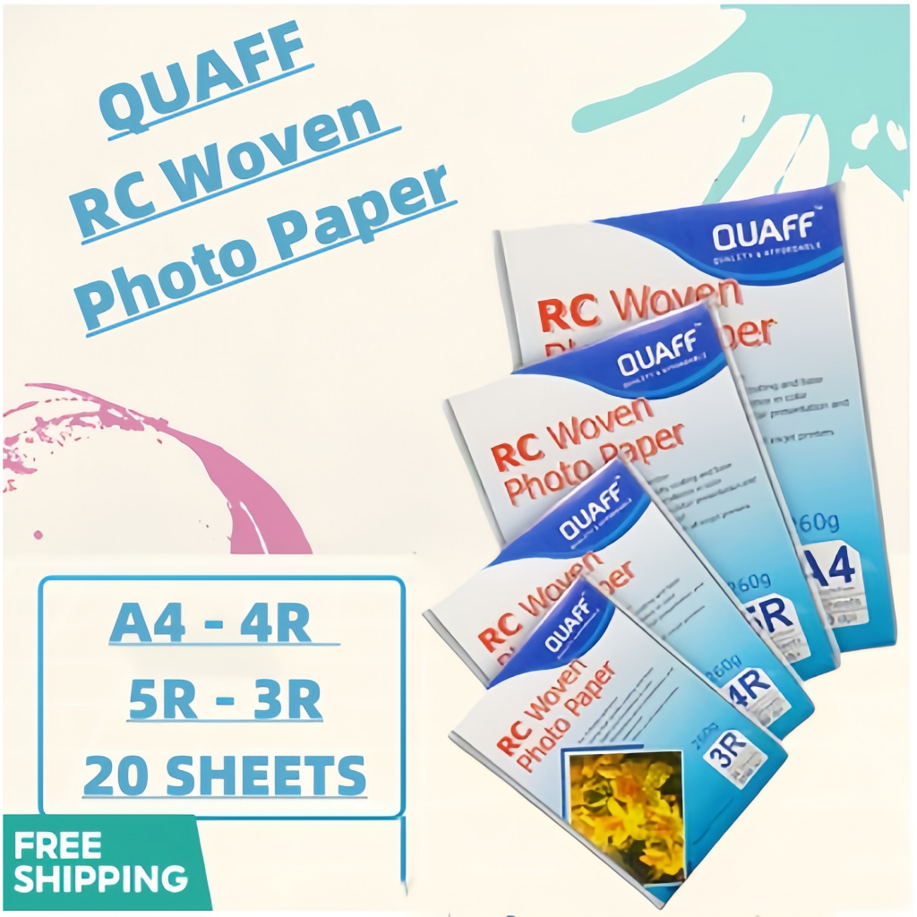 QUAFF RC Woven Photo Paper No Back Print Resin Coated Inkjet Photo ...