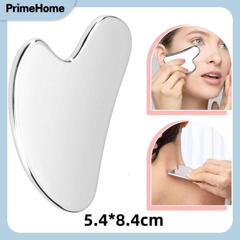 Gua Sha Scraping Massage Face Massager Stainless Steel Heart Shaped ...