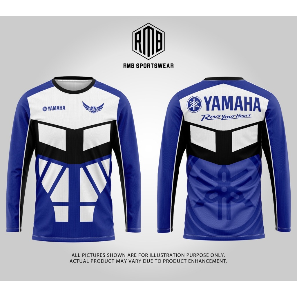 YAMAHA LONGSLEEVE FULLSUBLIMATION FOR MOTORCYCLE RIDER UNIFORM | Shopee ...