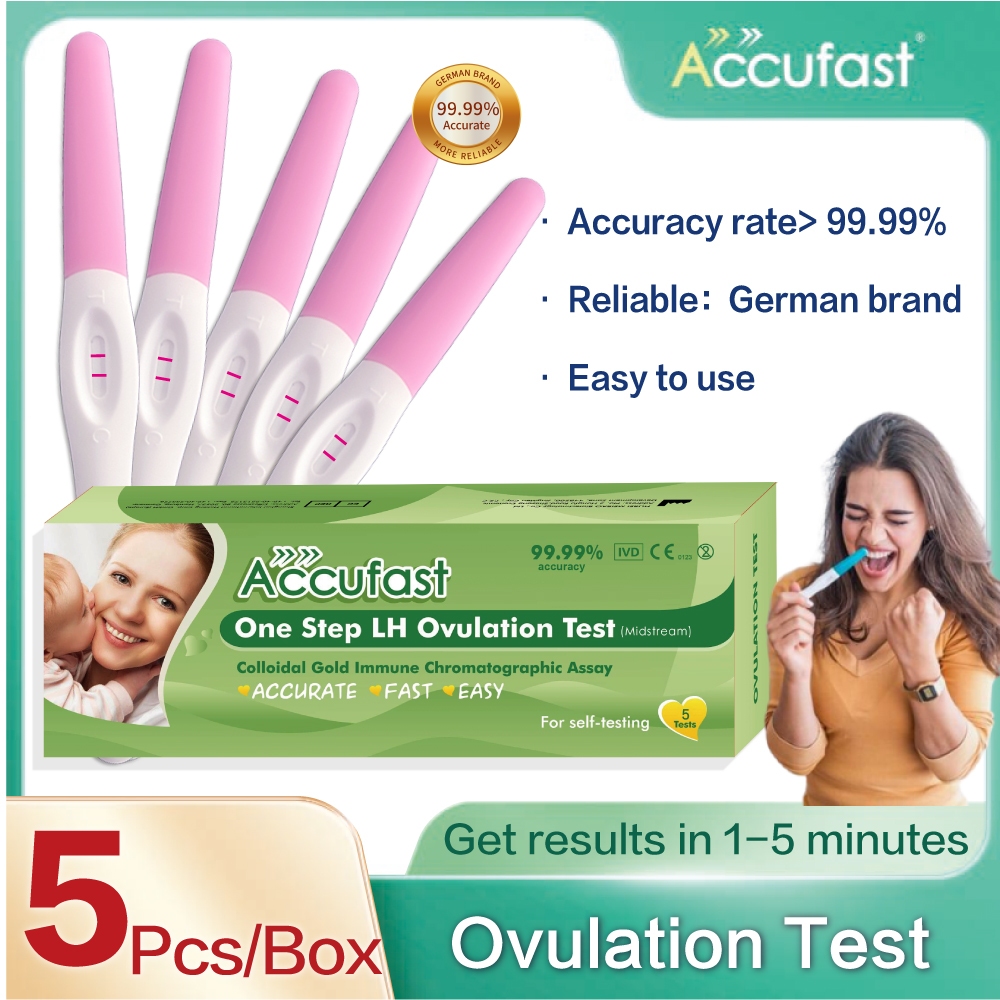 ACCUFAS 5/10/15 pcs Ovulation Test Midstream Diagnostic Kit for LH OPK ...