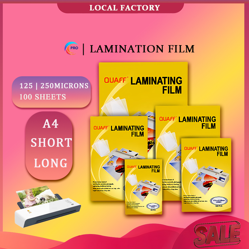 100 PCS Laminating Film - A4 &Short& Long Sizes [125/250Microns] for ...