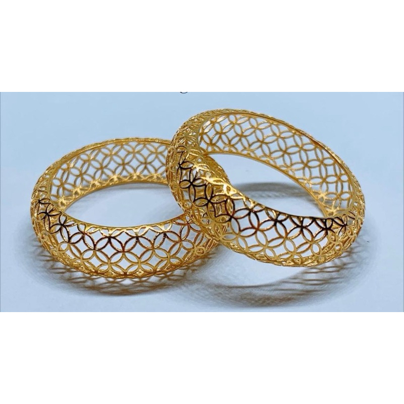 CHEAPEST 18k real gold lucky money ring solid gold pawnable | Shopee ...