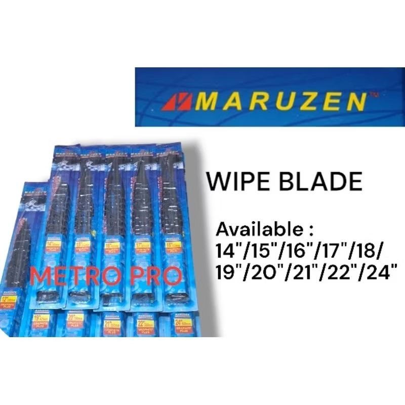 Maruzen Wiper Blade (2pcs./pack) Graphite Plus | Shopee Philippines