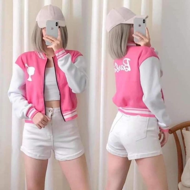 MED VINTAGE BOMBER CROP TOP | DM CLOTHING | Shopee Philippines