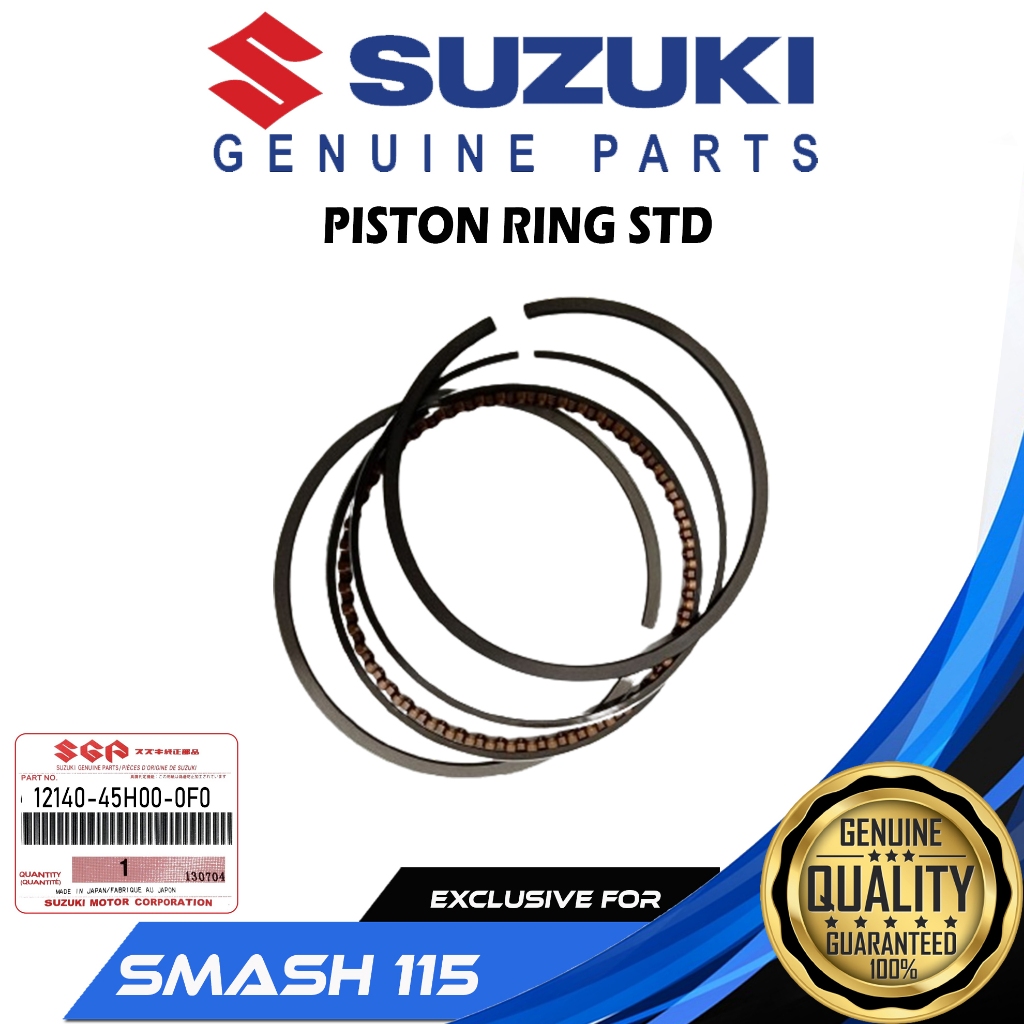SUZUKI GENUINE PISTON RING STANDARD FOR SMASH 115 ( 12140-45H00-0F0 ) | Shopee Philippines