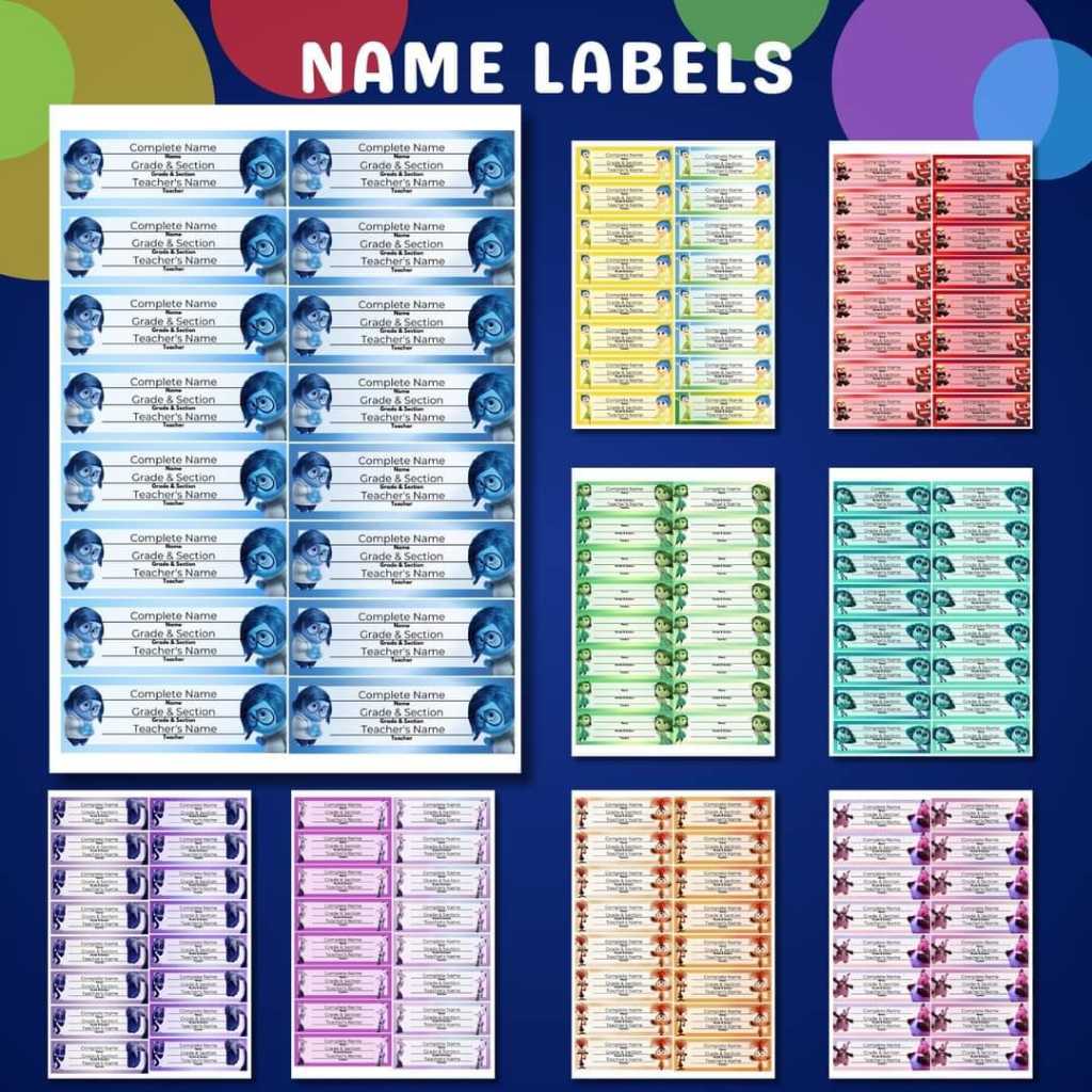InsideOut Name Labels, Name Tags & Subject Labels | Shopee Philippines