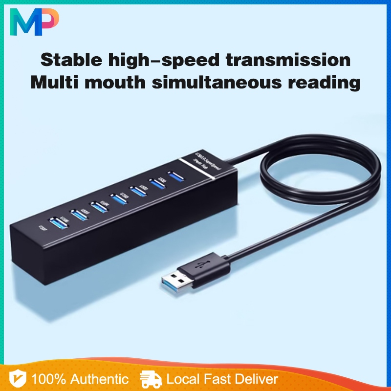 7 Ports USB Hub Port Extension 3.0 High Speed With Switch USB Hub Splitter For Laptop Usb ...