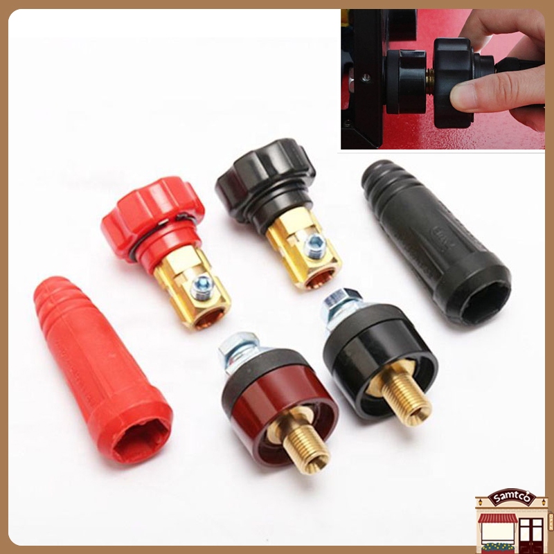 4PCS Welding Cable Panel Connector All-copper Welding Wire Connector ...