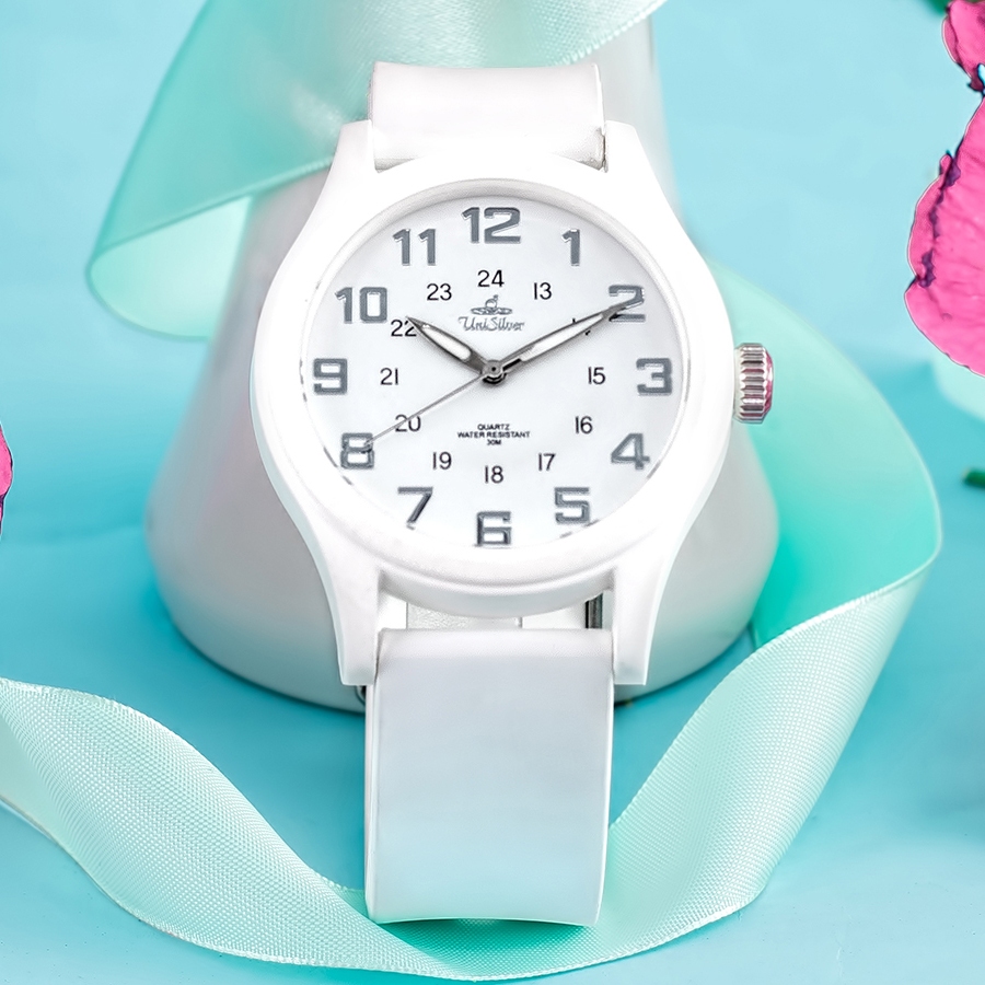UniSilver TIME Men's White+Analog Rubber KW3750-1008 Watch | Shopee ...