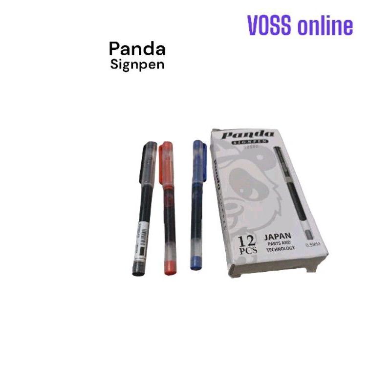 [3 PCS] Panda Sign Pen 0.5 Black/Blue/Red | Shopee Philippines