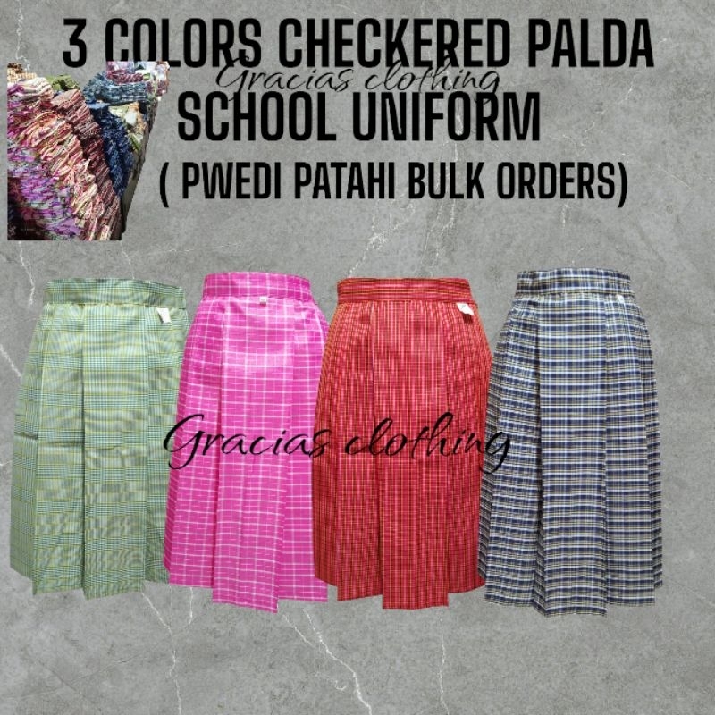 CHECKERED 3 COLORS PALDA SCHOOL UNIFORM KATRINA FABRIC GOOD QUALITY ...