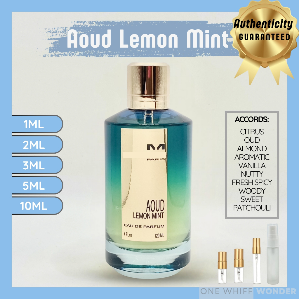 Aoud Lemon Mint (1mL, 2mL, 3mL, 5mL or 10mL) ONE WHIFF WONDER | Shopee ...
