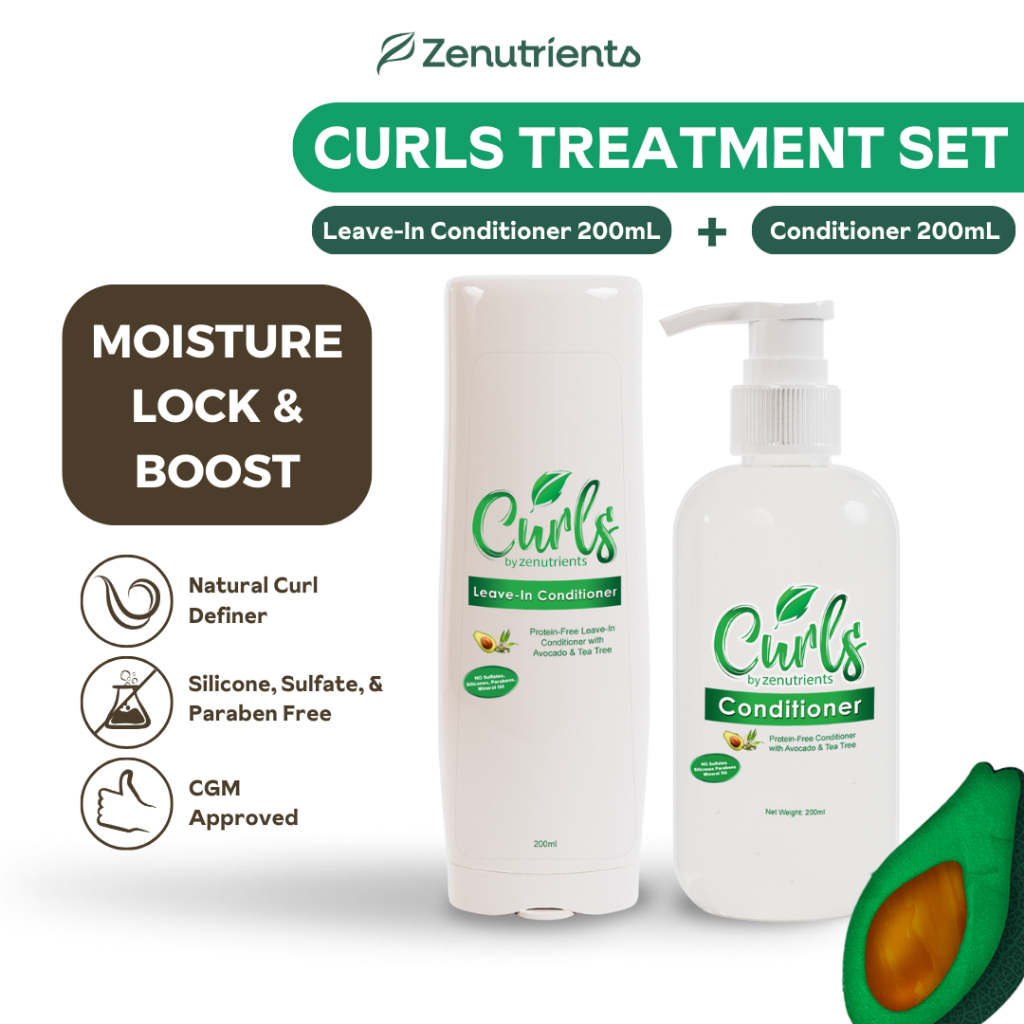 Curls by Zenutrients Treatment Set (Curl Define, Organic & CGM ...