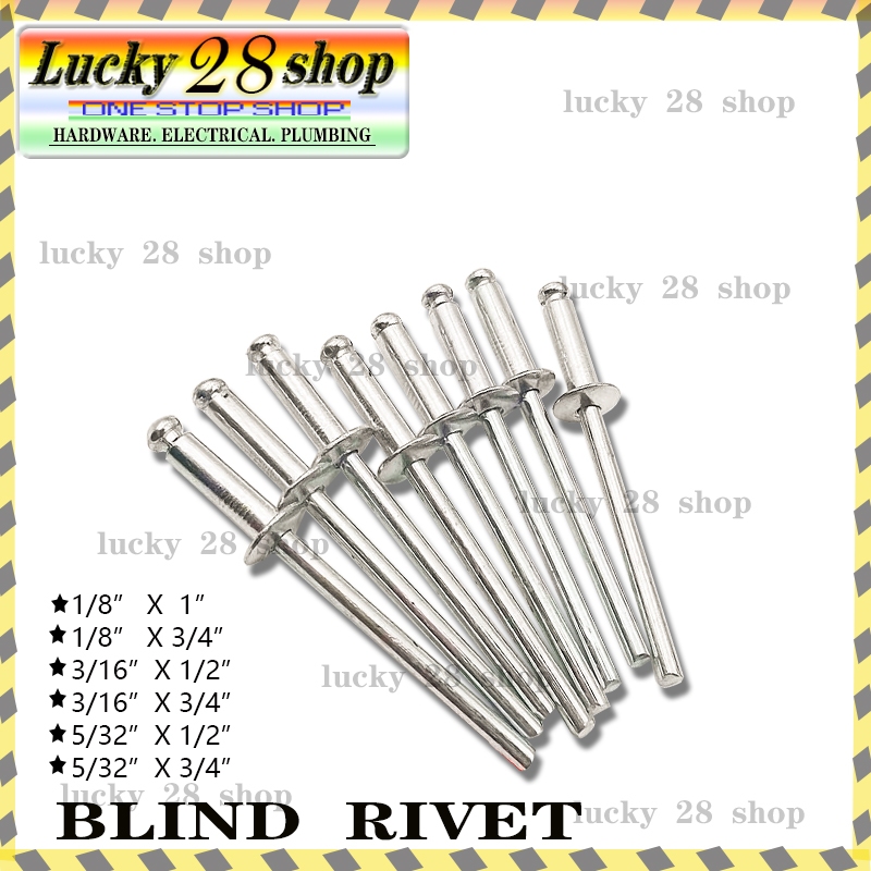 ALUMINUM BLIND RIVETS PER BOX (SILVER) | Shopee Philippines