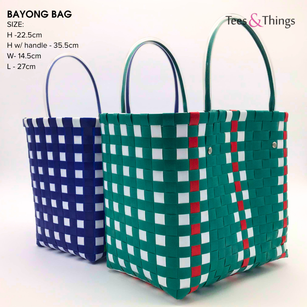 TEES AND THINGS Reusable Bayong Bag 22.5x14.5x27cm | Shopee Philippines