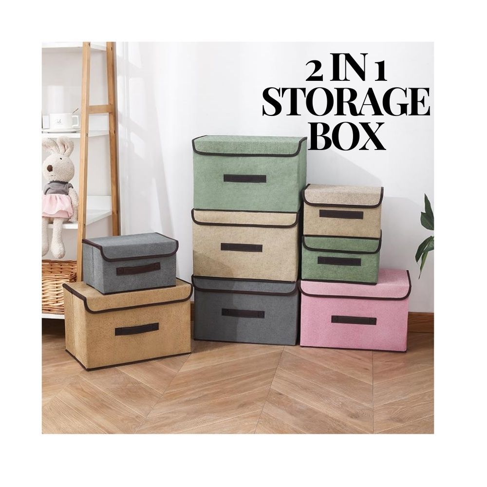 Home Color Foldable Storage Box 2 in 1 Storage Box Beautiful and ...