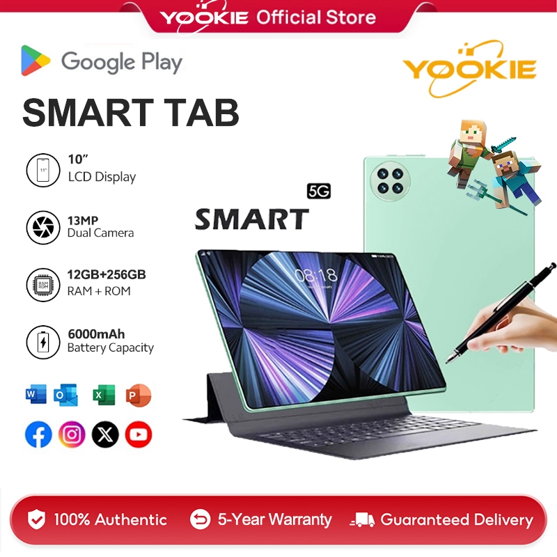 Original YOOKIE Android Tablet For Kids Spark Tab 5G 12GB+512GB Gaming ...