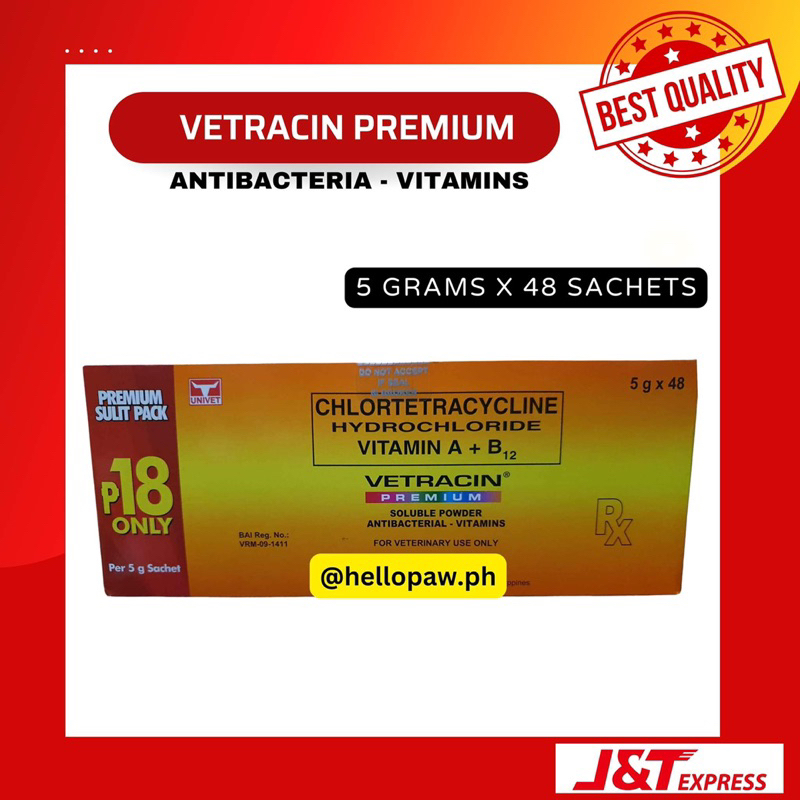 Vetracin Premium 5G X 48 SACHETS Box | Shopee Philippines