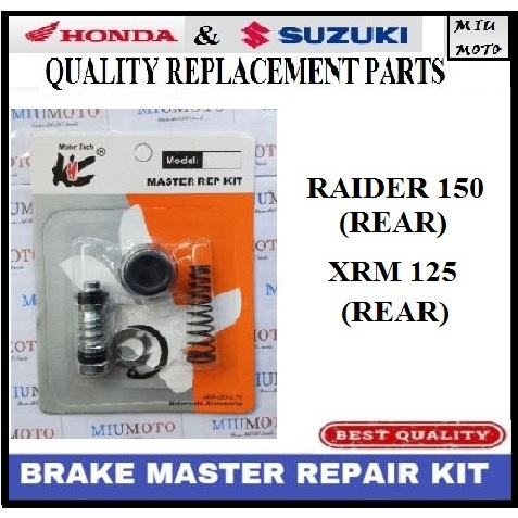 SUZUKI RAIDER 150 REAR HONDA XRM REAR BRAKE MASTER CYLINDER REPAIR KIT ...