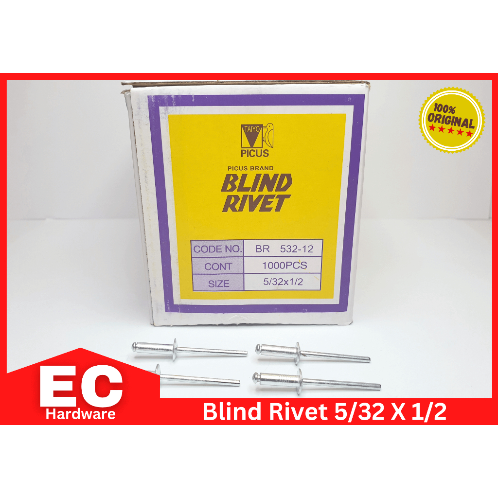 BLIND RIVET 5/32 x 1/2 (PER BOX) | Shopee Philippines