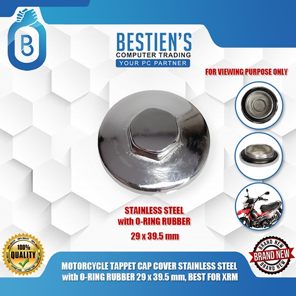 MOTORCYCLE TAPPET CAP COVER STAINLESS STEEL with O-RING RUBBER 29x39 ...
