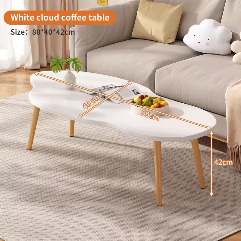 ⚡️COD⚡️Center Table Mesa Scandinavian Living Room Serving Desk Cloud Shaped Modern Coffee Table ...