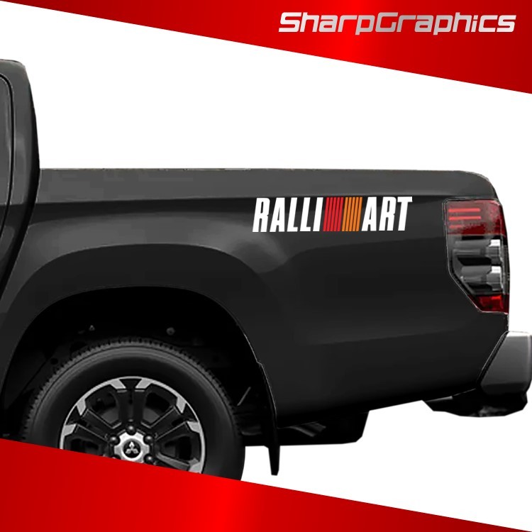 Mitsubishi RalliArt Strada Ralli Art Rear Cargo Side Panel Sticker ...
