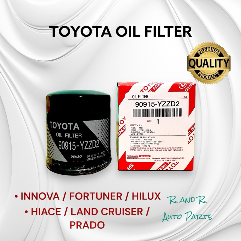 OIL FILTER FOR TOYOTA INNOVA / FORTUNER / HILUX / HIACE OIL FILTER ...