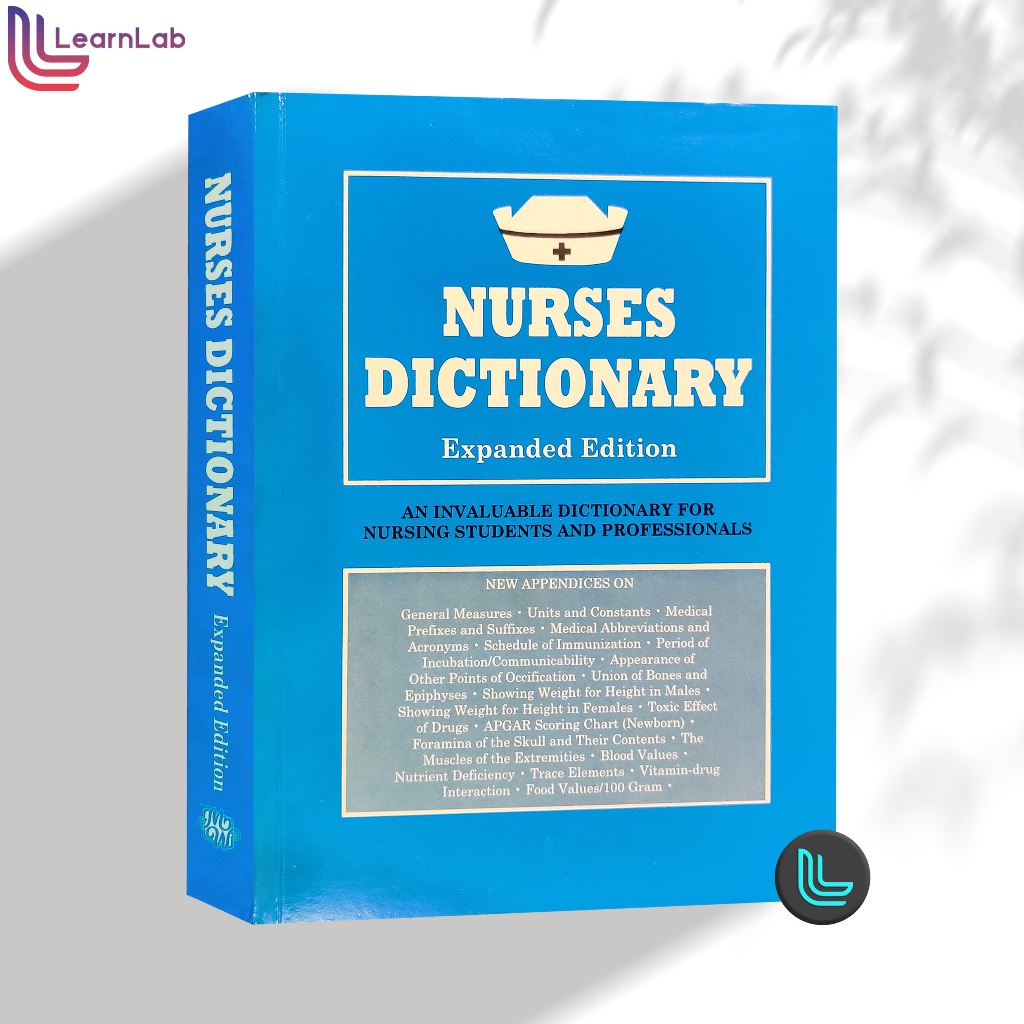 ORIGINAL - NURSES DICTIONARY Expanded Edition [for Nursing Students and Professionals] | Shopee ...