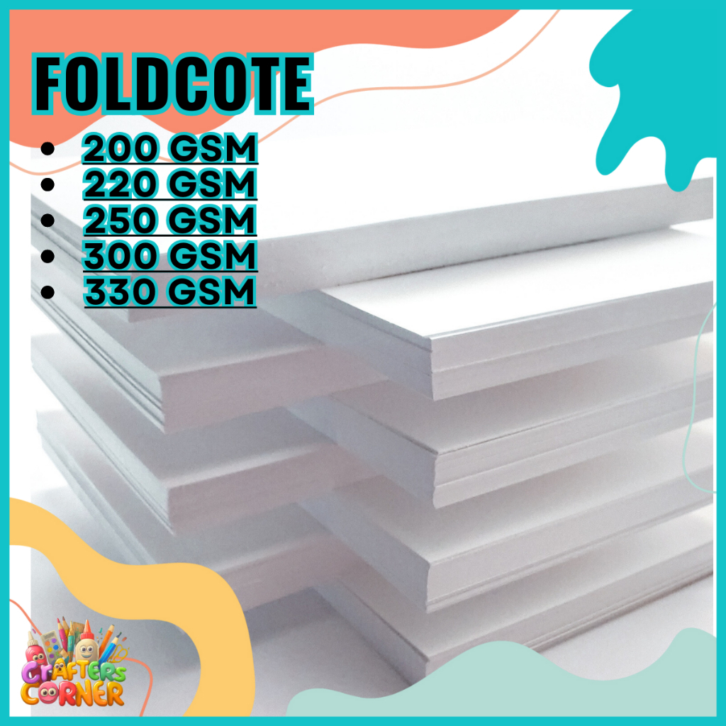 FOLDCOTE BOARD 200-330GSM 25pcs per pack | Shopee Philippines