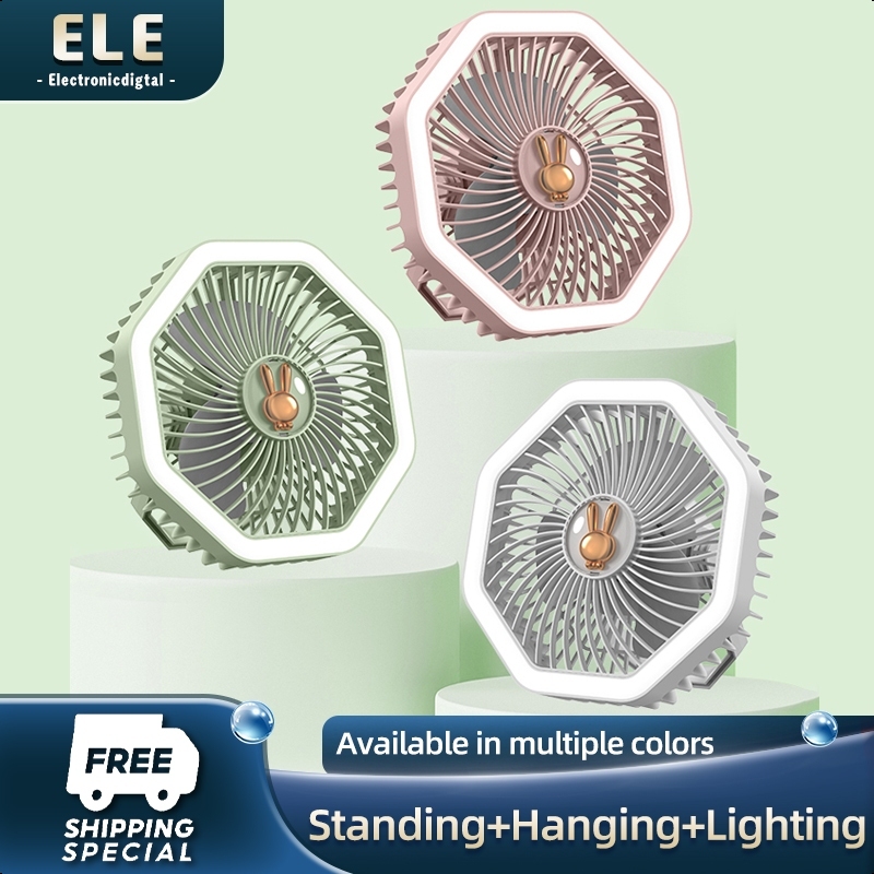 Portable ceiling fan wall mounted silent small fan USB charging small ...
