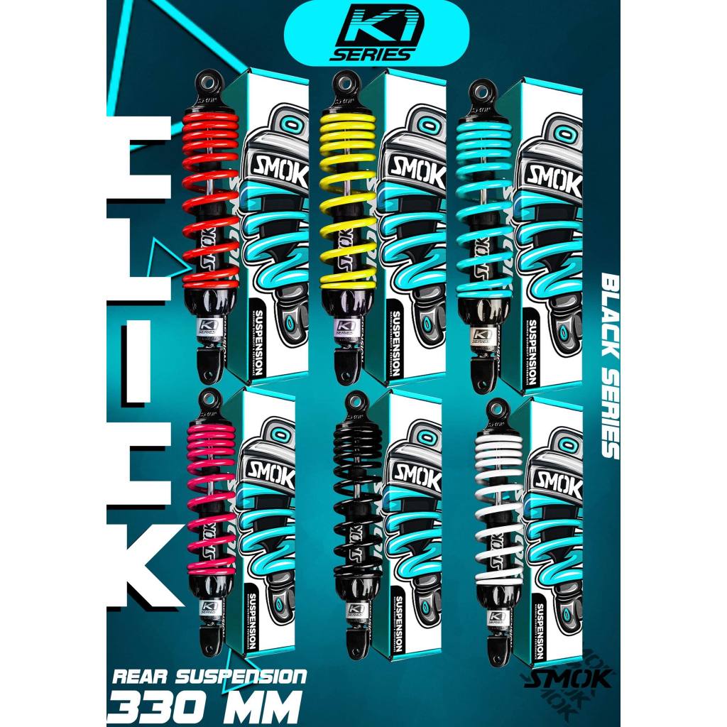 SMOK 280MM K1 SERIES REAR SHOCK FOR MIO I 125 / CLICK / BEAT FI / GENIO ...
