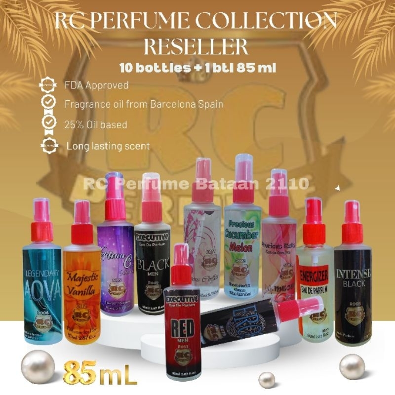 RC perfume collection reseller package 10 btls plus 1 btl 85 ml ...