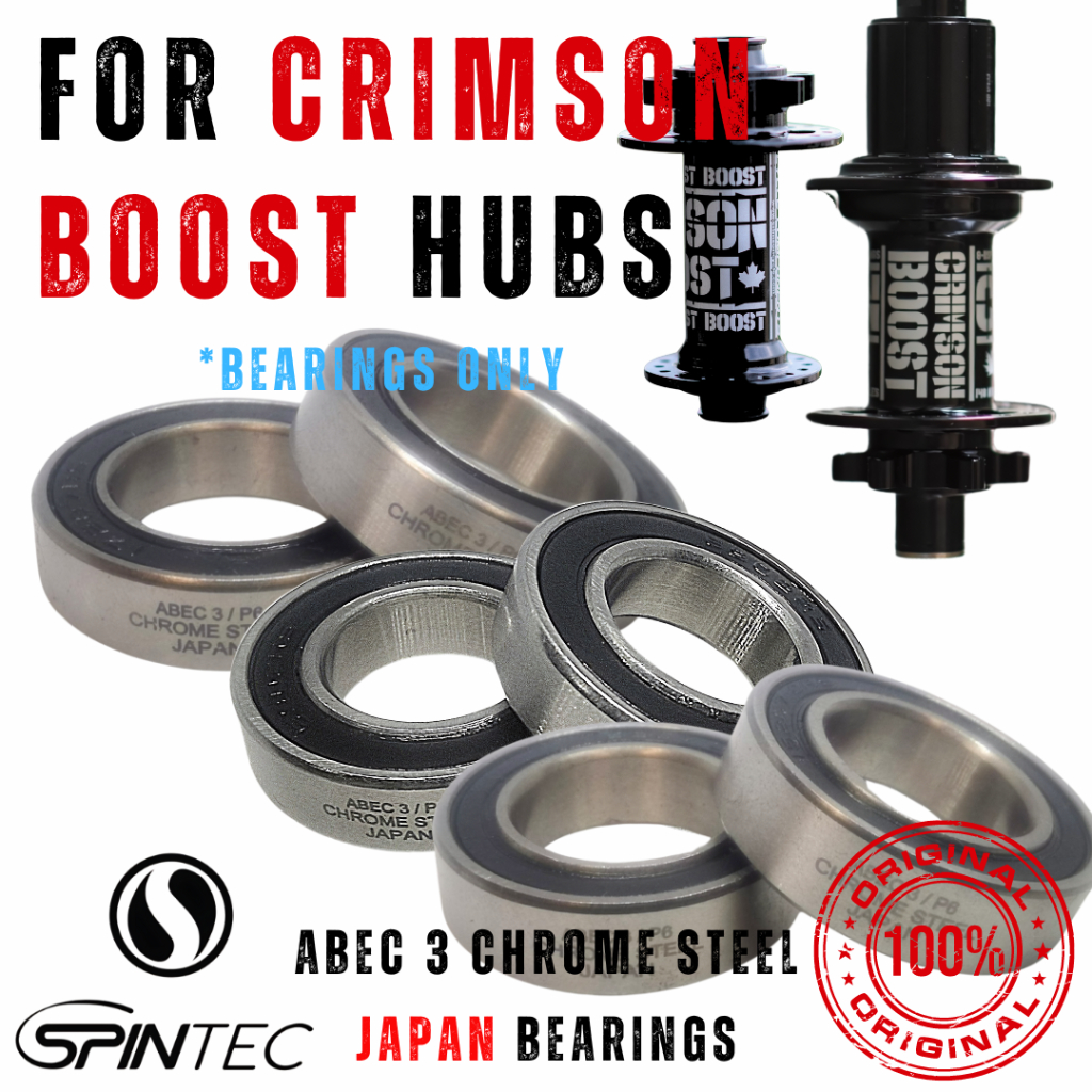 CRIMSON BOOST HUB Chrome Steel Japan Bearings from SPINTEC (Bearings ...