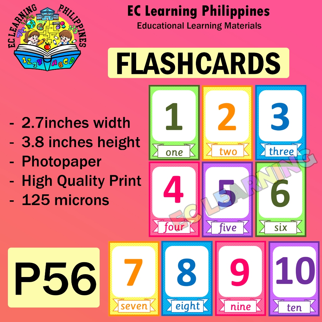 Numbers Flashcards Numbers Laminated Flash Cards Educational Material ...