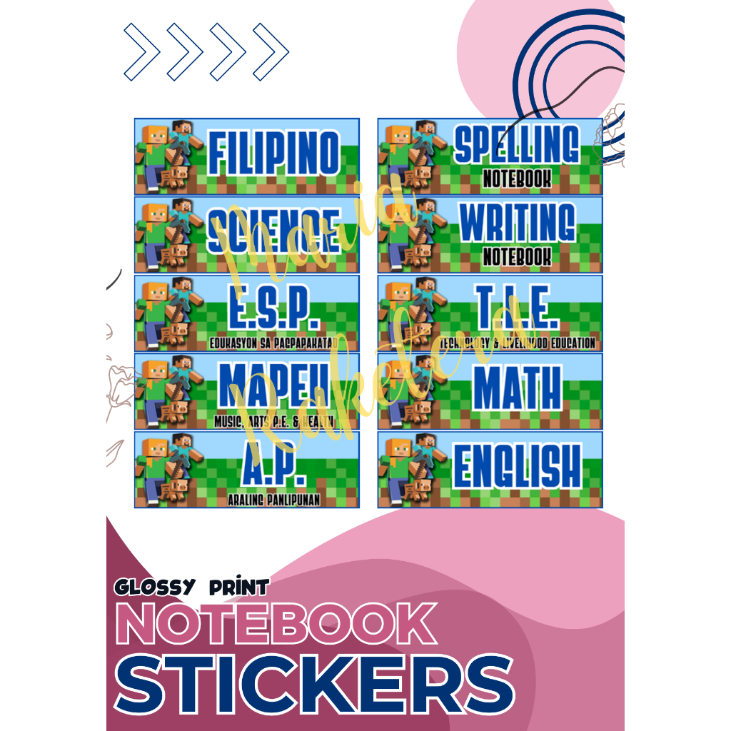 Matatag SUBJECT Stickers 10pcs | Shopee Philippines