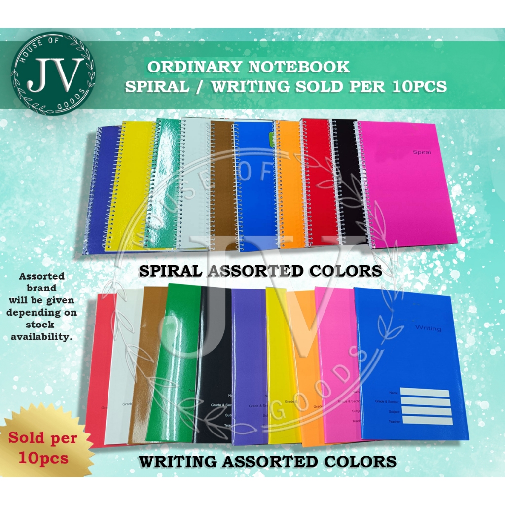 10pcs Color-Coded Ordinary Notebook Spiral / Writing, Composition ...