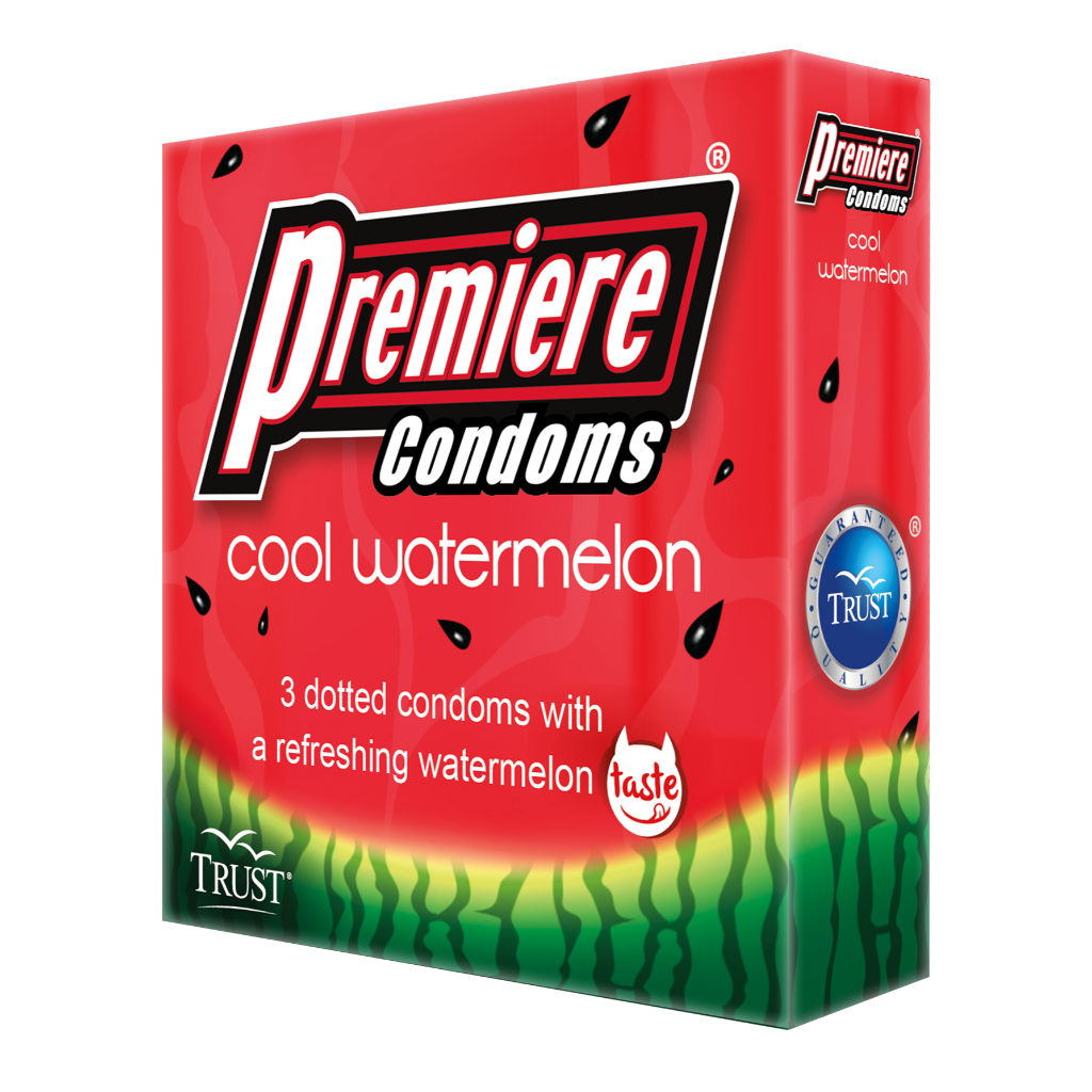 PREMIER Cool Watermelon 3 Dotted Condom | Shopee Philippines