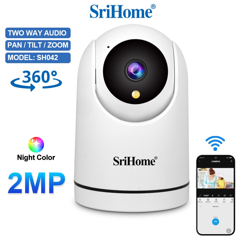SriHome SH042 1080P Wireless CCTV Indoor IP Camera Smart Motion Tracker ...