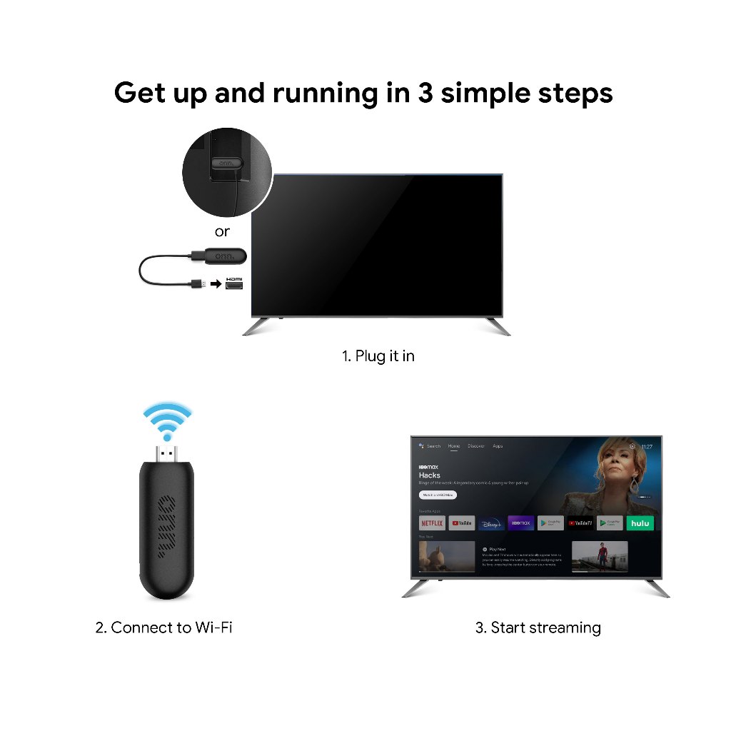 Onn Android TV 2K FHD Streaming Stick Black | Shopee Philippines