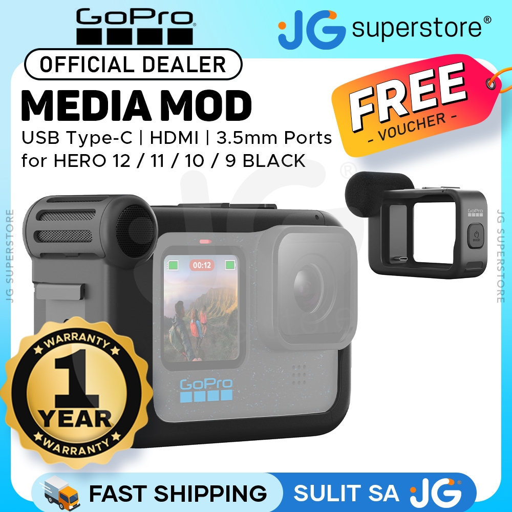 GoPro Media Mod Vlogging Frame Rig w/ Microphone, 3.5mm & HDMI Ports ...
